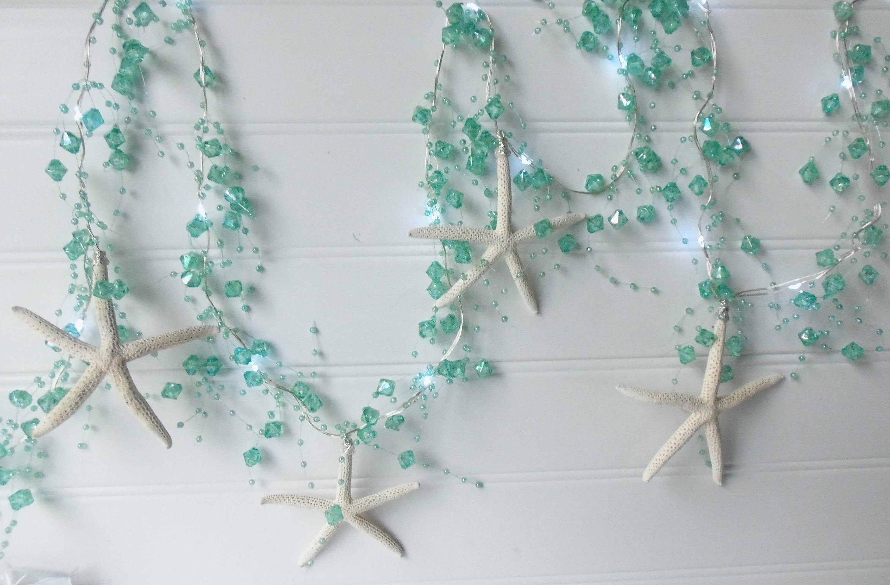 Starfish Beaded Garland Starfish Blue Teal Garland With or - Etsy