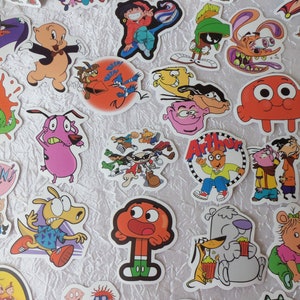 15 Cartoon Sticker Pack 90's Cartoon Stickers Journal - Etsy