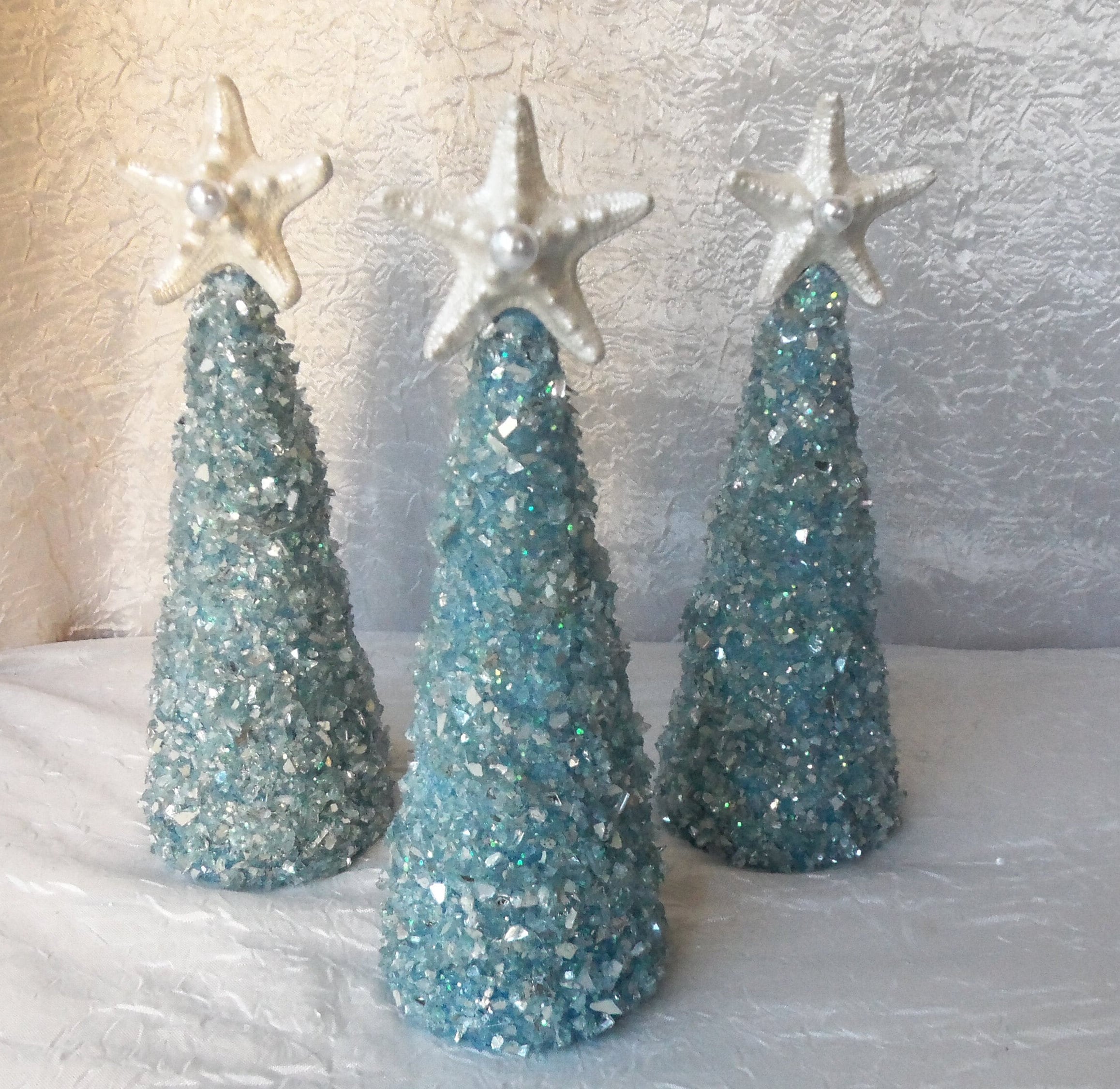 Starfish Glass Tree LED Lights ONE Starfish BLUE Tree - Etsy
