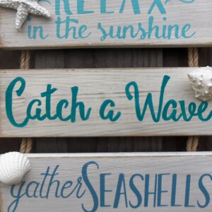 Starfish Sign, Wall Decor, Hanging Sign, Beach Decor, Coastal Decor ...