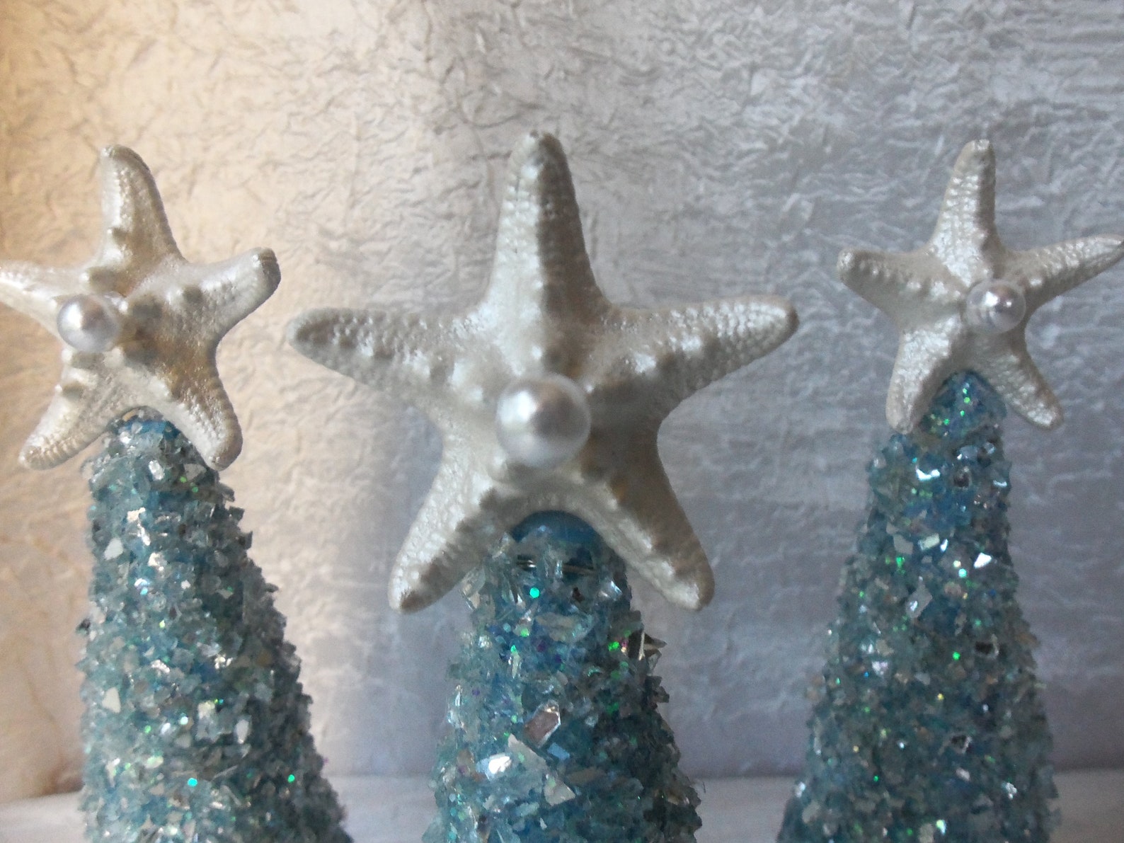 Starfish Glass Tree LED Lights ONE Starfish BLUE Tree - Etsy