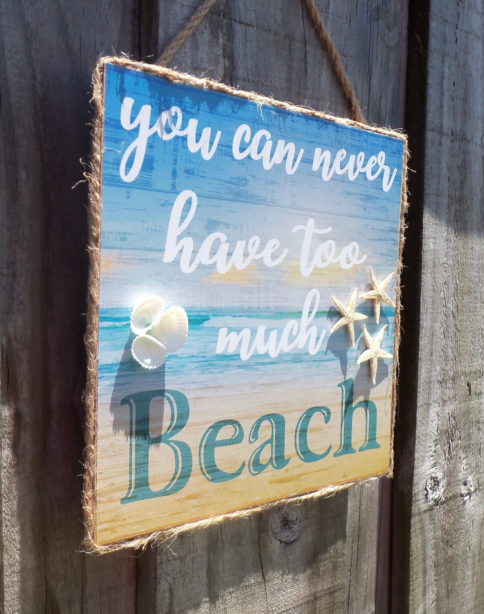 Beach Sign Starfish Hanging Sign Beach Decor Wall Sign | Etsy