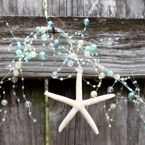 Starfish Beaded Garland Starfish Blue Teal Garland With or - Etsy