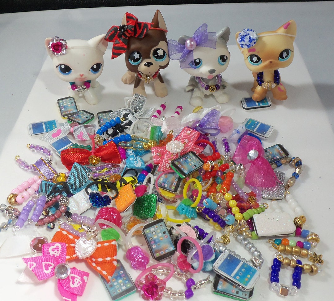 Littlest Pet Shop, LPS 4 Pc. Accessories Custom Random Lot of 4 Items ...