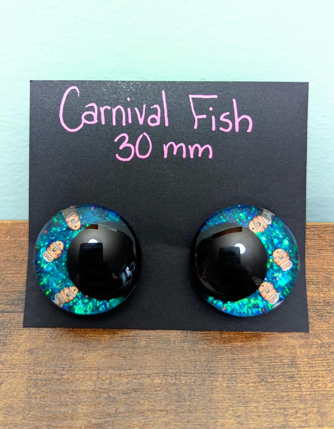Carnival Fish - 30 Mm Safety Eyes for Amigurumi - Chunky Cut Glitter ...