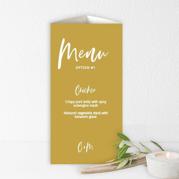 Triangle Menu - Etsy