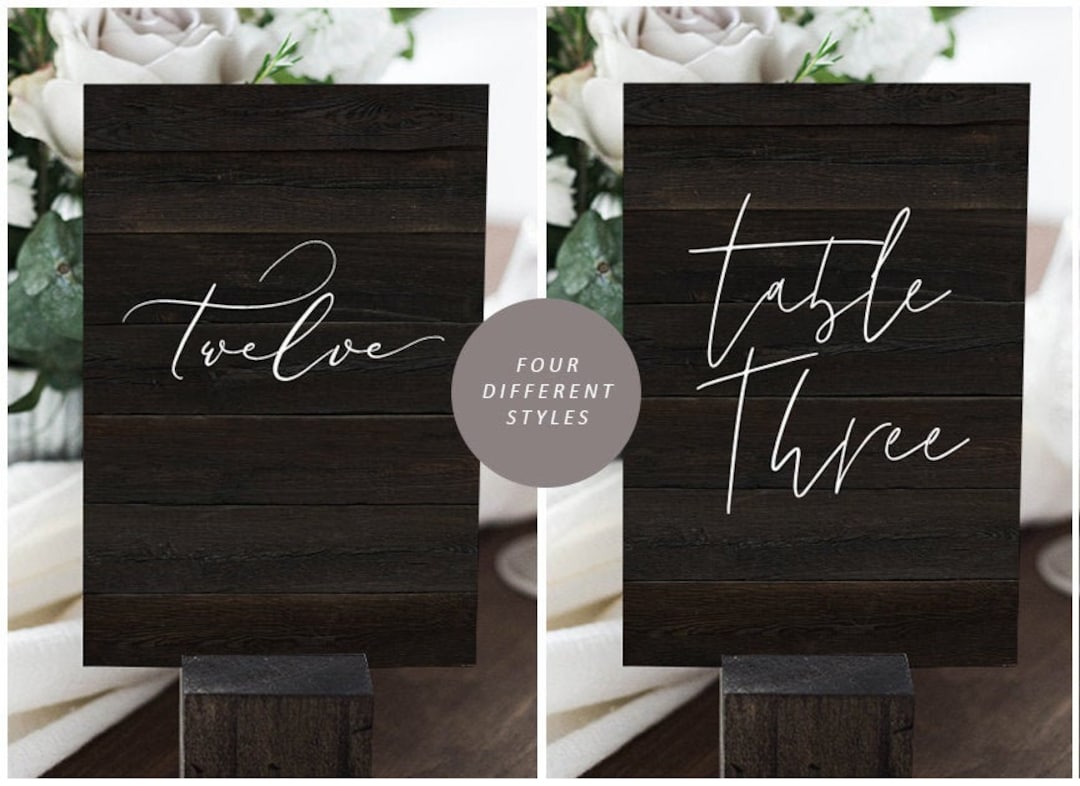 Barn Wood Table Numbers, Fall Table Number Template, Country Table ...