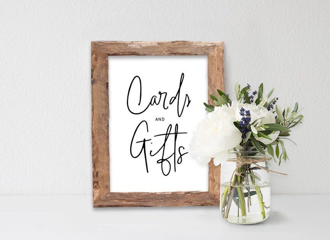 Wedding Sign, Card and Gifts Template, Wedding Gifts Sign, Printable ...