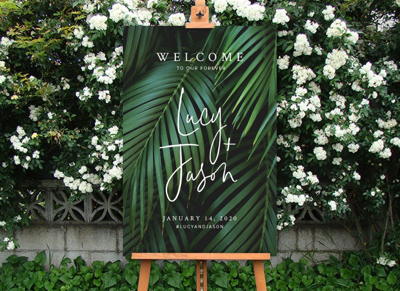 Tropical Welcome Sign Welcome Sign Template Printable - Etsy Ireland