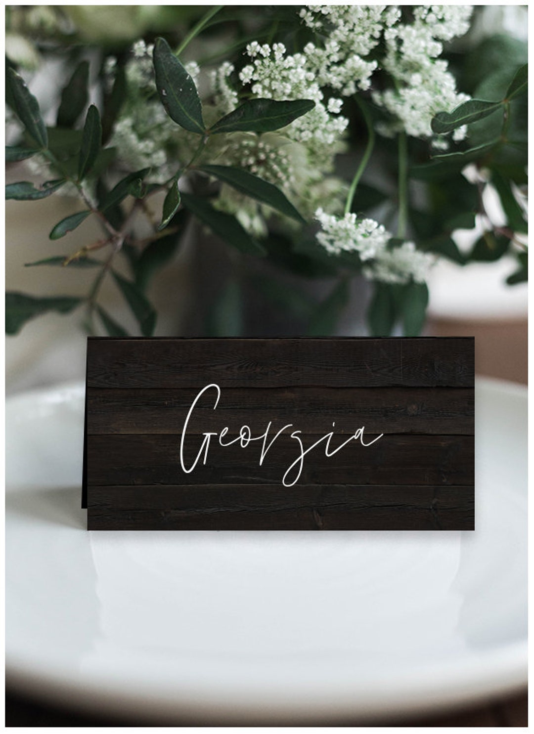 Rustic Wood Place Cards, Rustic Printable Place Cards, Rustic Barn ...