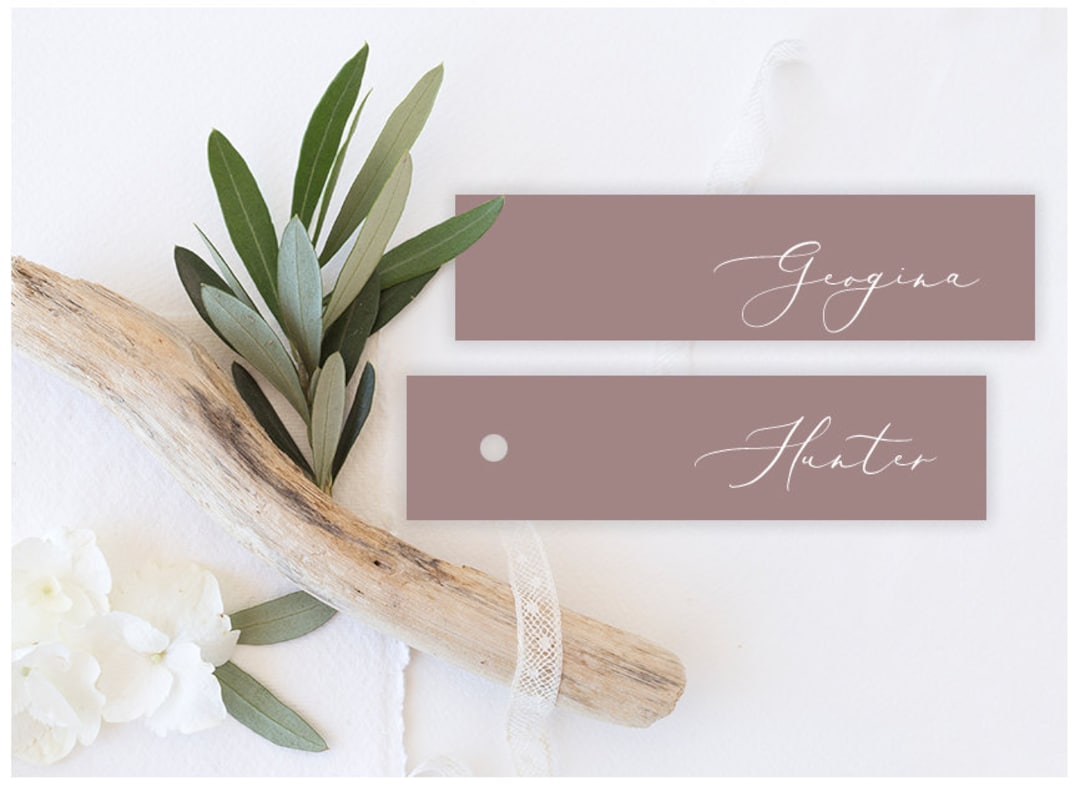 Blush Pink Name Tags, Dusty Rose Printable Wedding Tags, Blush Name Tag ...