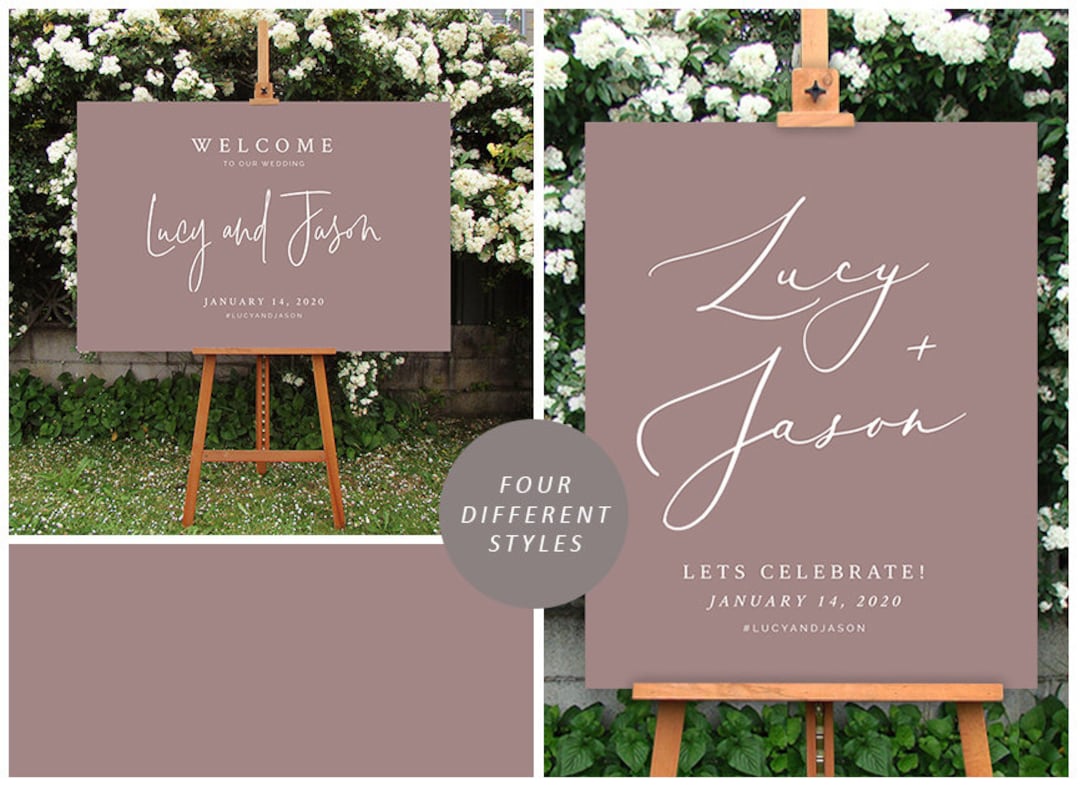 Blush Welcome Sign, Blush Pink Wedding Sign, Dusty Rose Welcome Sign - Etsy