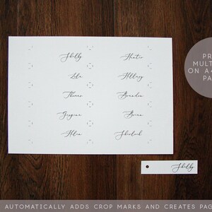 Wedding Invitations, Wedding Tag Template, Printable Wedding Tags, Name ...