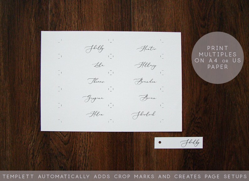 Wedding Invitations, Wedding Tag Template, Printable Wedding Tags, Name ...