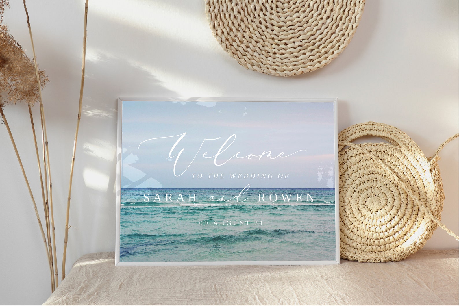 Beach Welcome Sign, Welcome Sign Template, Printable Wedding Sign ...