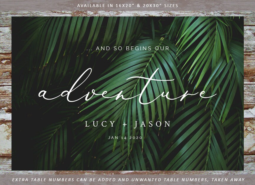 Tropical Welcome Sign, Welcome Sign Template, Printable Wedding Sign ...
