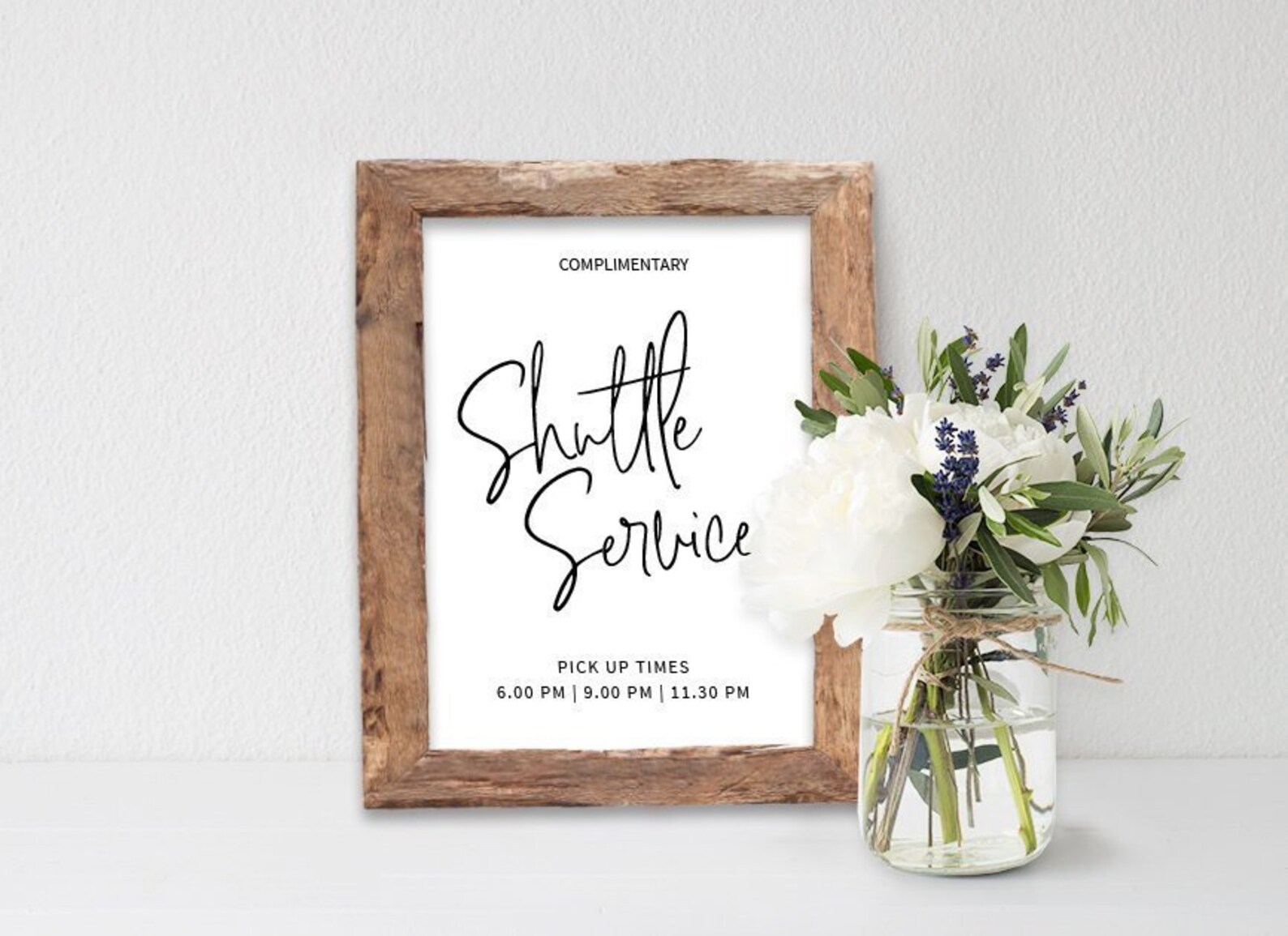 Wedding Sign, Shuttle Sign Template, Transport Sign, Shuttle Wedding ...