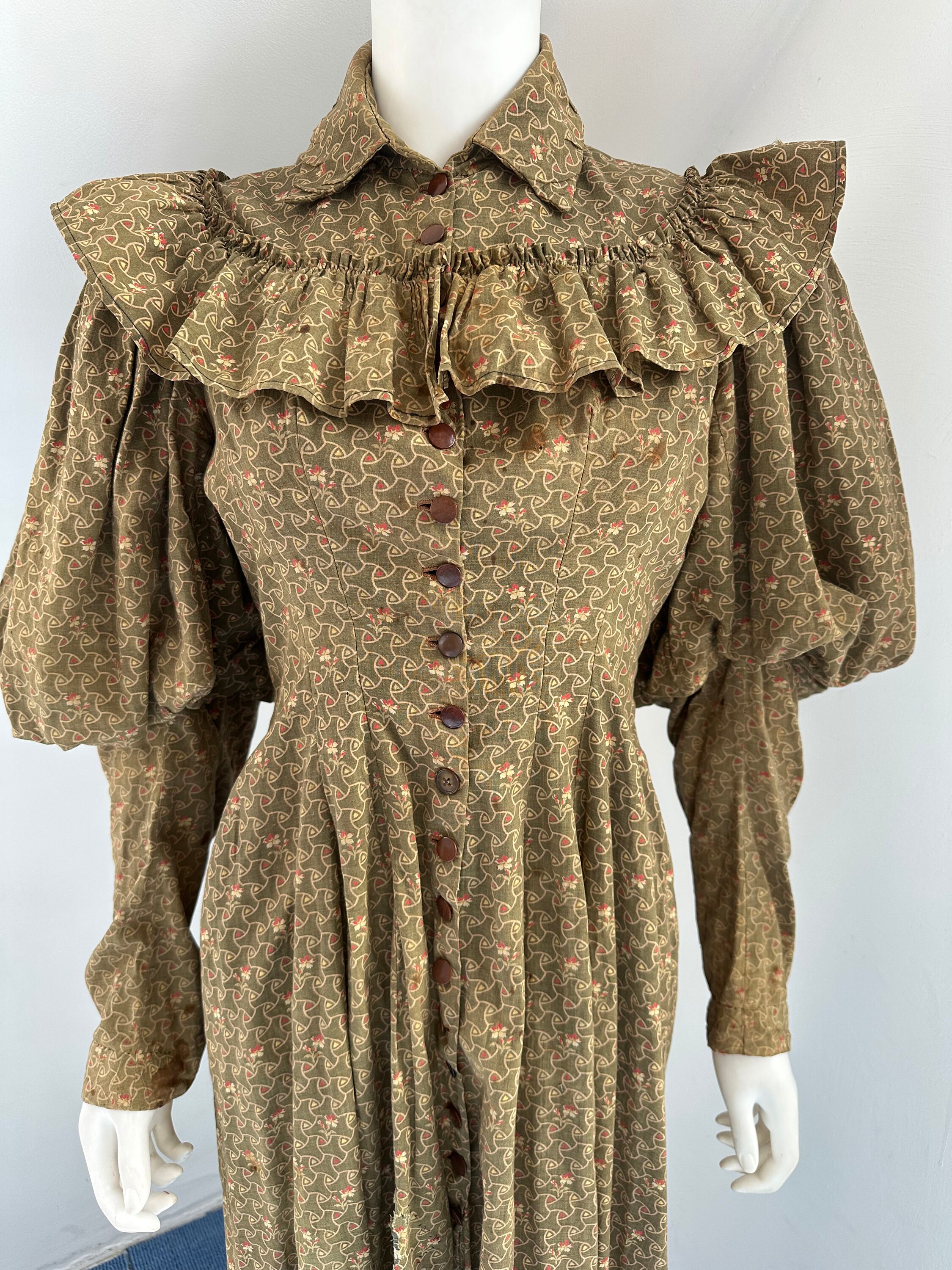 Rare Antique 1890s Country Calico Prairie Dress - Etsy Finland Rare Antique 1890s Country Calico Prairie Dress - Etsy Finland
