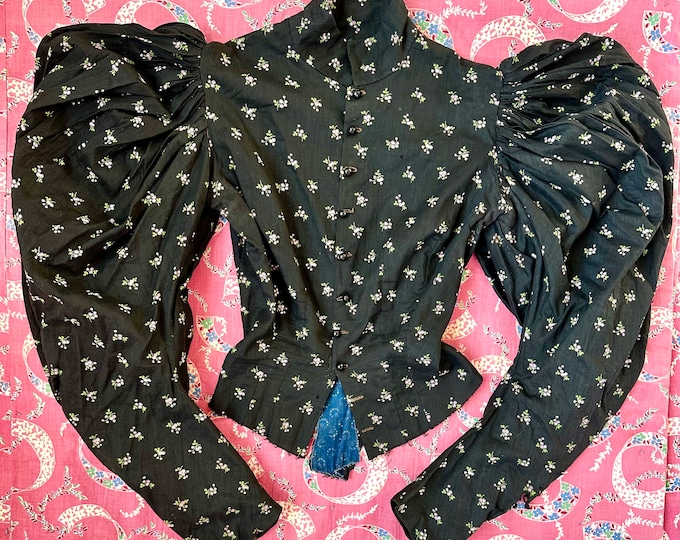 Antique 1890s Victorian Mutton Sleeve Calico Blouse - Etsy