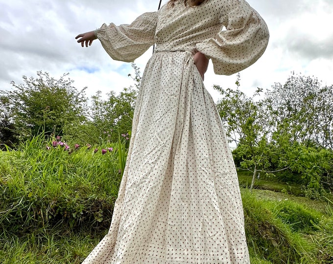 Antique 1860 Calico Cotton Day Dress - Etsy
