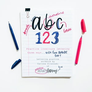 Hand Lettering Bundle, Learn Lettering Basics, Beginner Lettering Kit ...