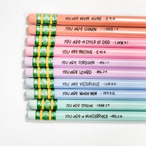 Biblical Affirmation Positive Pencils Set of 10, You Are Special ...