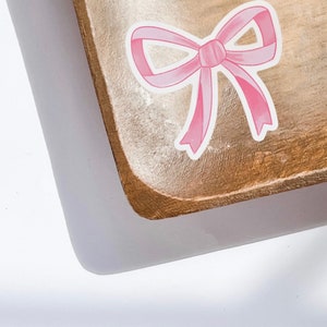 Pink Bow Stickers for Water Bottle, Coquette Stickers Aesthetic ...