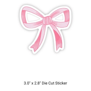 Pink Bow Stickers for Water Bottle, Coquette Stickers Aesthetic ...
