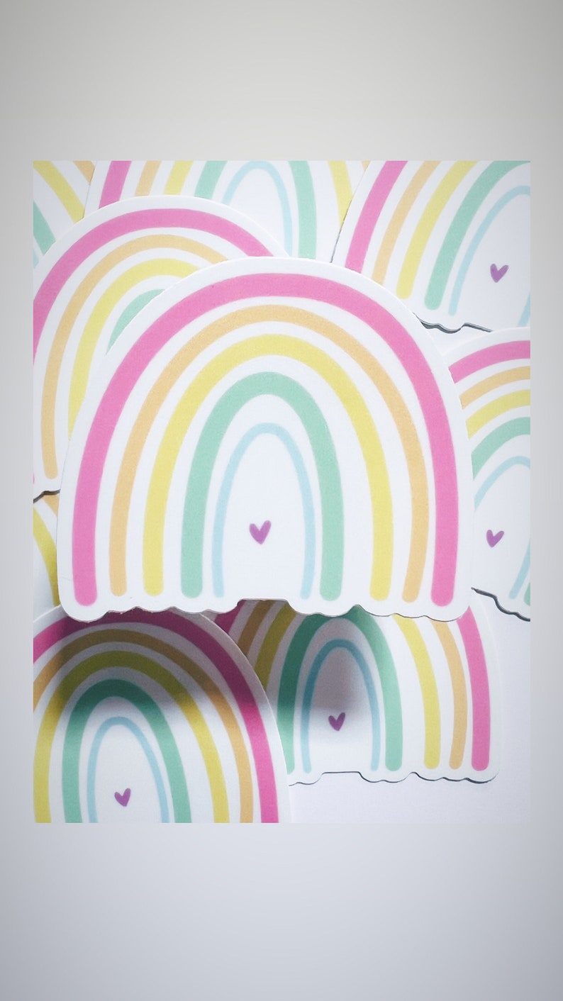 Pastel Rainbow Stickers for Girls, Cute Stickers for Kindle, Tween Girl ...