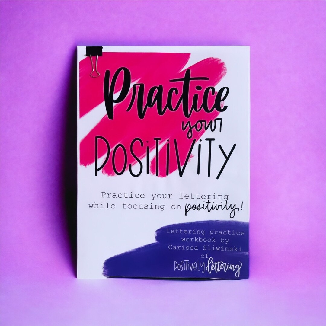 Practice Your Positivity Digital Workbook, Lettering Worksheets ...
