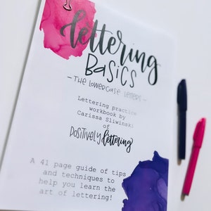 Beginner Hand Lettering, Lettering Basics Digital Workbook, Lettering ...