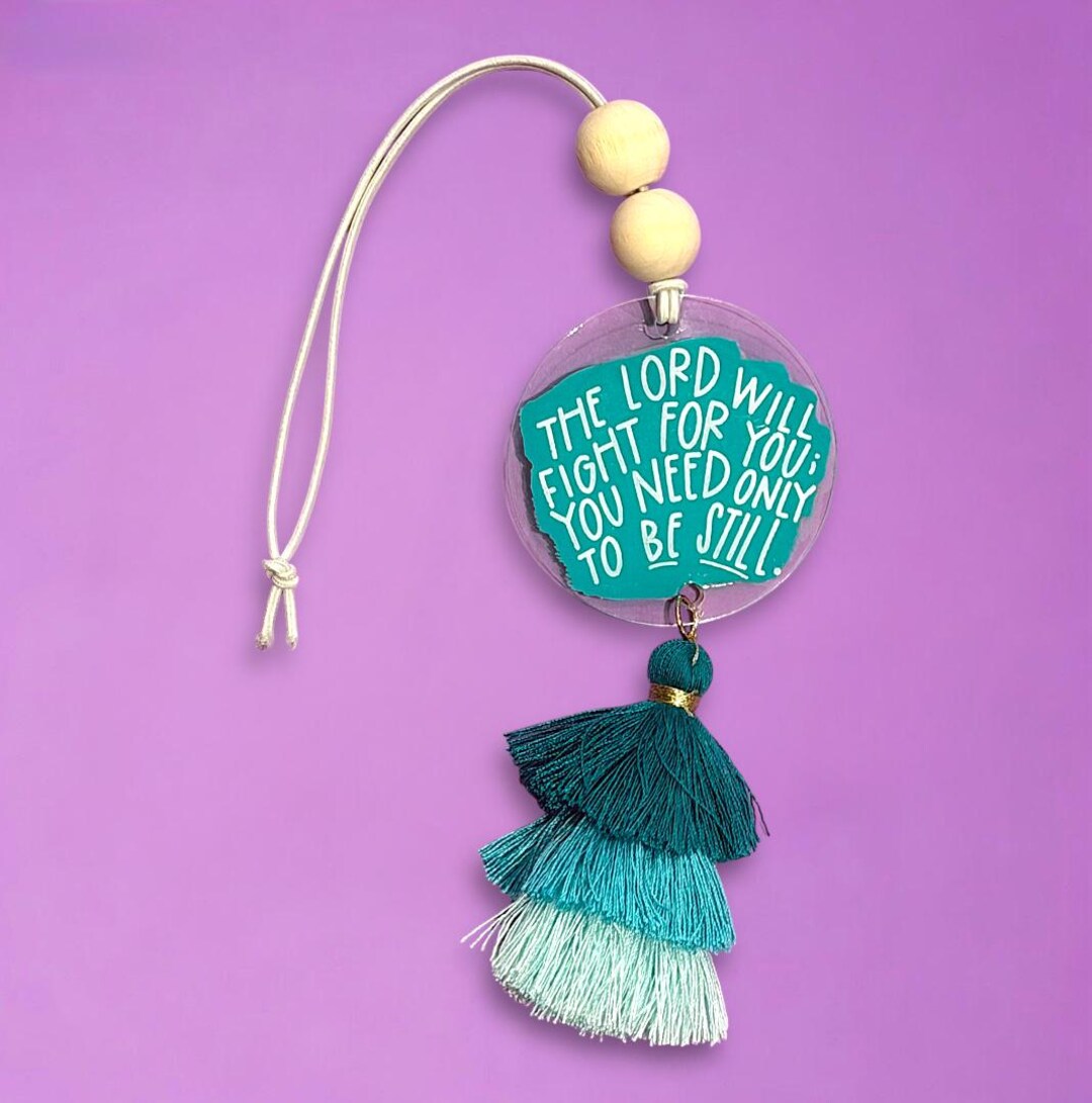 The Lord Will Fight for You Be Still Car Charms for Rear View Mirror ...
