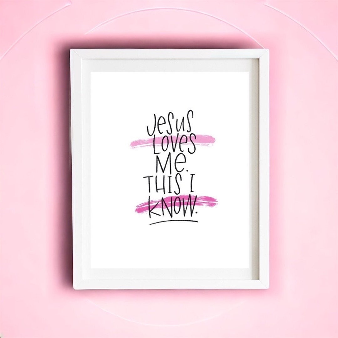 Jesus Loves Me This I Know Sign Digital Download, Christian Nursery ...