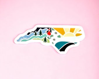 North Carolina Decal NC State Flag Sticker - Etsy