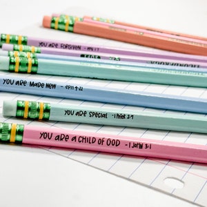 Biblical Affirmation Positive Pencils Set of 10, You Are Special ...