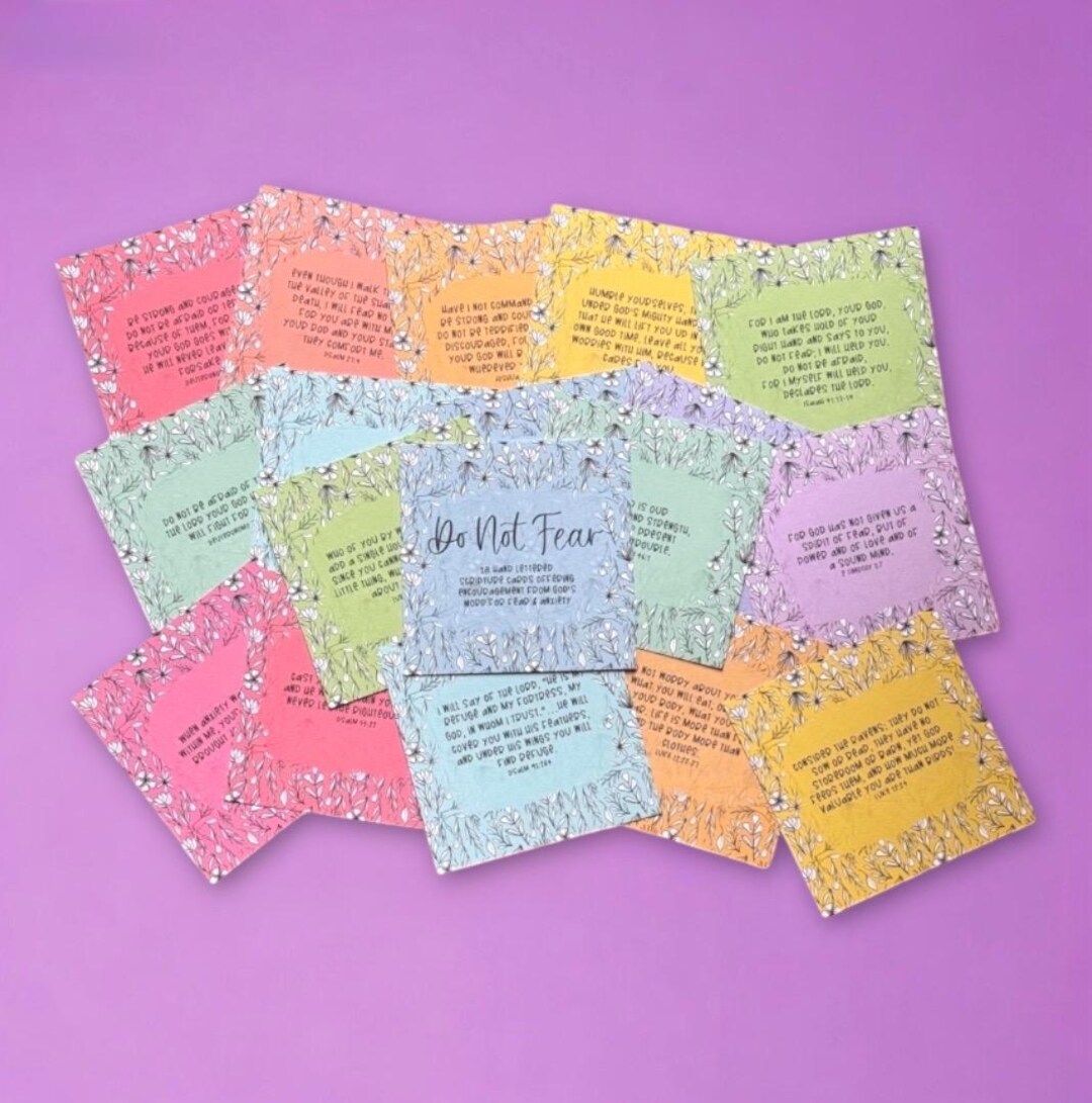 Scripture Cards With Stand for Fear and Anxiety, Do Not Fear Bible ...