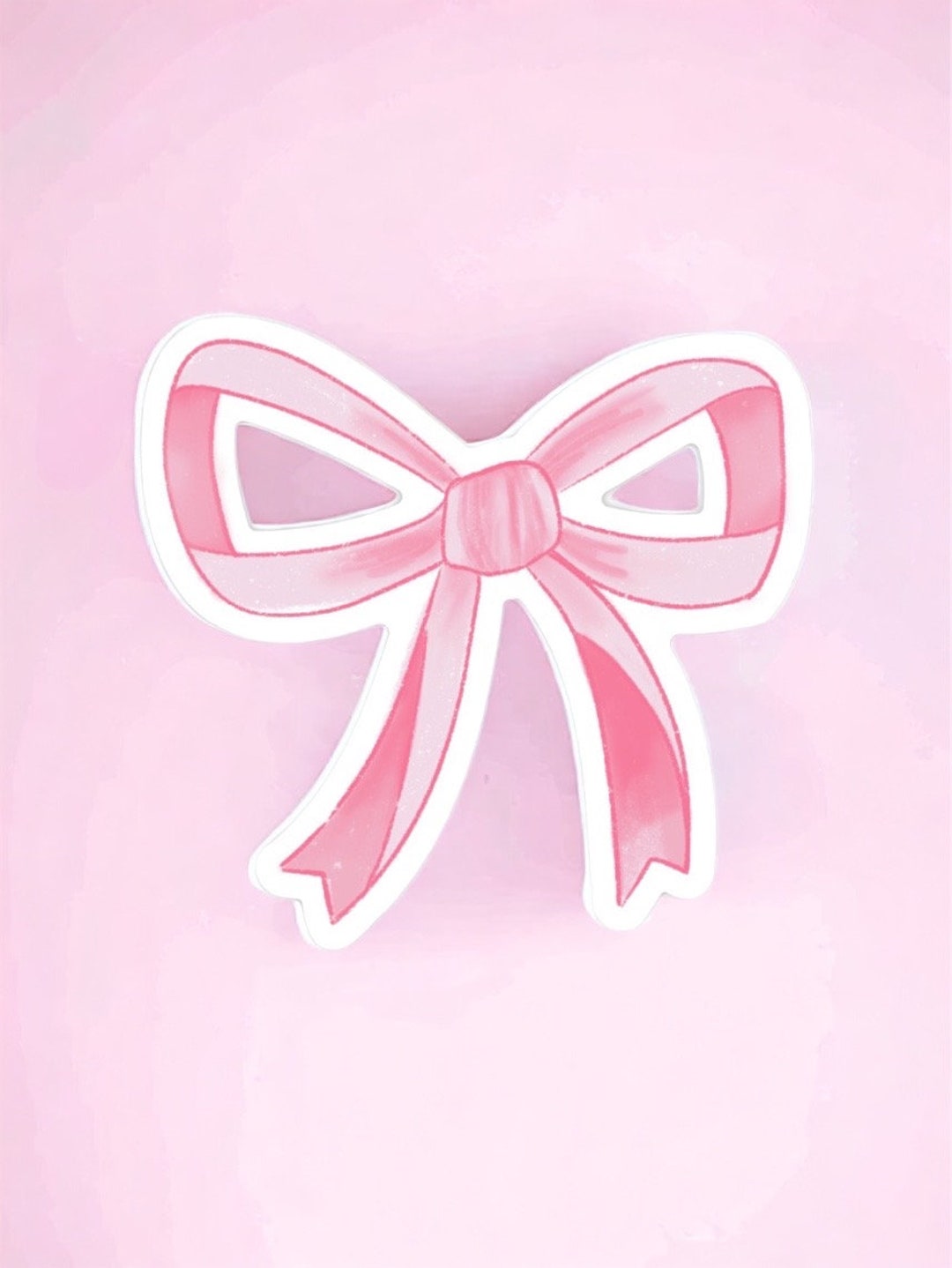 Pink Bow Stickers for Water Bottle, Coquette Stickers Aesthetic ...