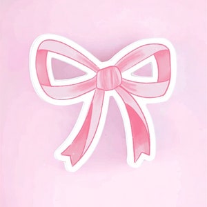 Pink Bow Stickers for Water Bottle, Coquette Stickers Aesthetic ...