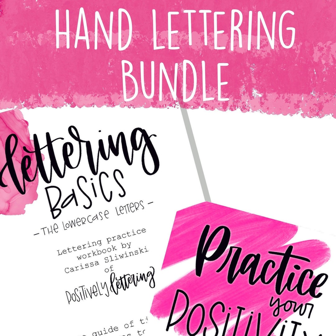 Hand Lettering Bundle, Learn Lettering Bundle, Beginner Lettering Kit ...