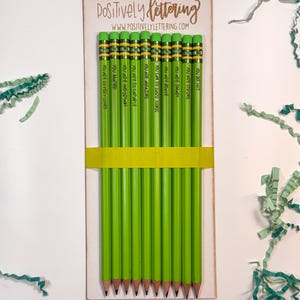 Single Color Inspirational Kids Pencils Set of 10, First Day of School ...