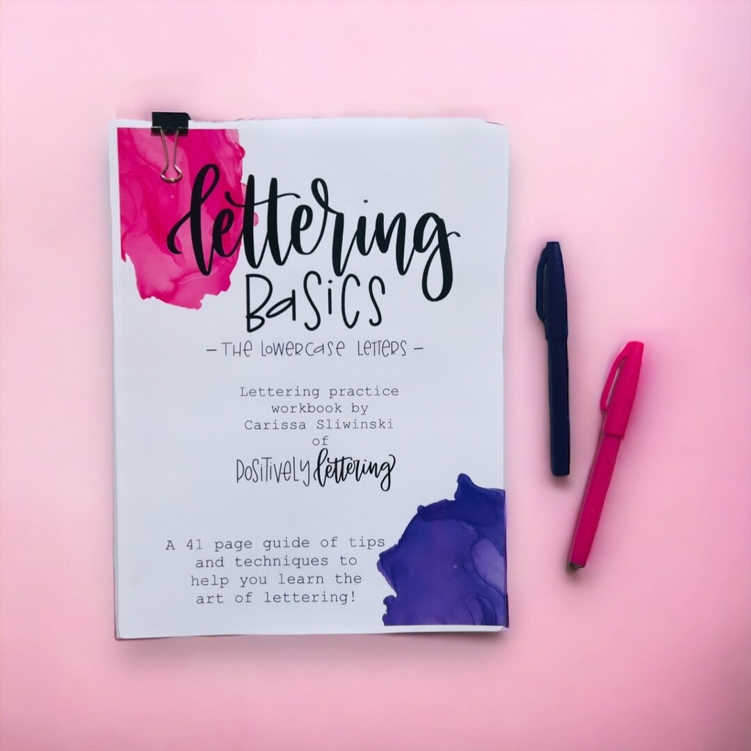 Beginner Hand Lettering, Lettering Basics Digital Workbook, Lettering ...