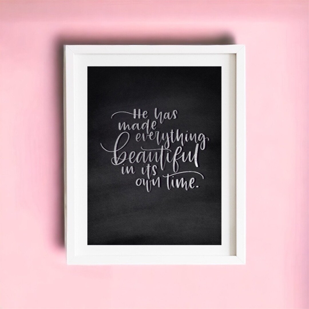 Ecclesiastes 3 11 Bible Verse Wall Art PRINTABLE, He Has Made ...