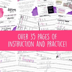 Hand Lettering Bundle, Learn Lettering Bundle, Beginner Lettering Kit ...