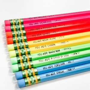 Biblical Affirmation Positive Pencils Set of 10, You Are Special ...