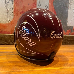 Vintage Motorcycle Helmet, Customized Hand Lettered, Custom Helmet - Etsy