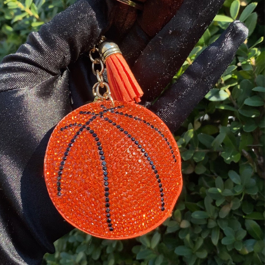 Basketball Keychain, Bling Basketball Tassel Keychain, Basketball Lover ...