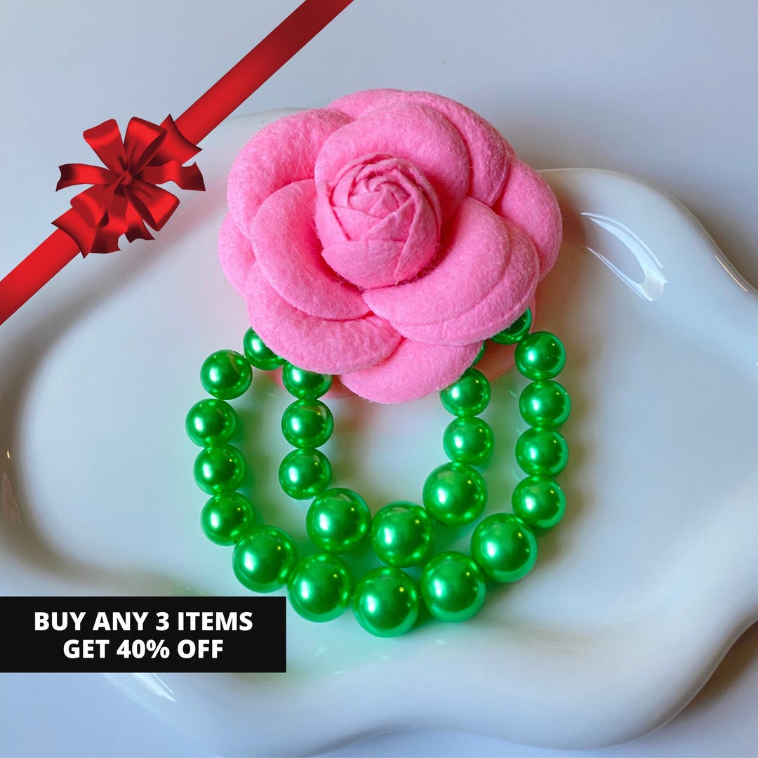 AKA Brooch, Pink and Green Rose Brooch, Best Seller, Beautiful Floral ...