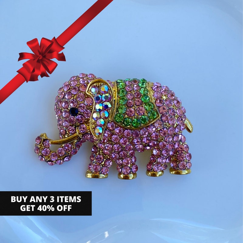 Elephant Brooch - Etsy