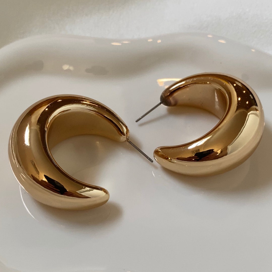 Small Half Hoop Earrings, Gold Half Hoop Earrings, Lead and Nickel Free ...
