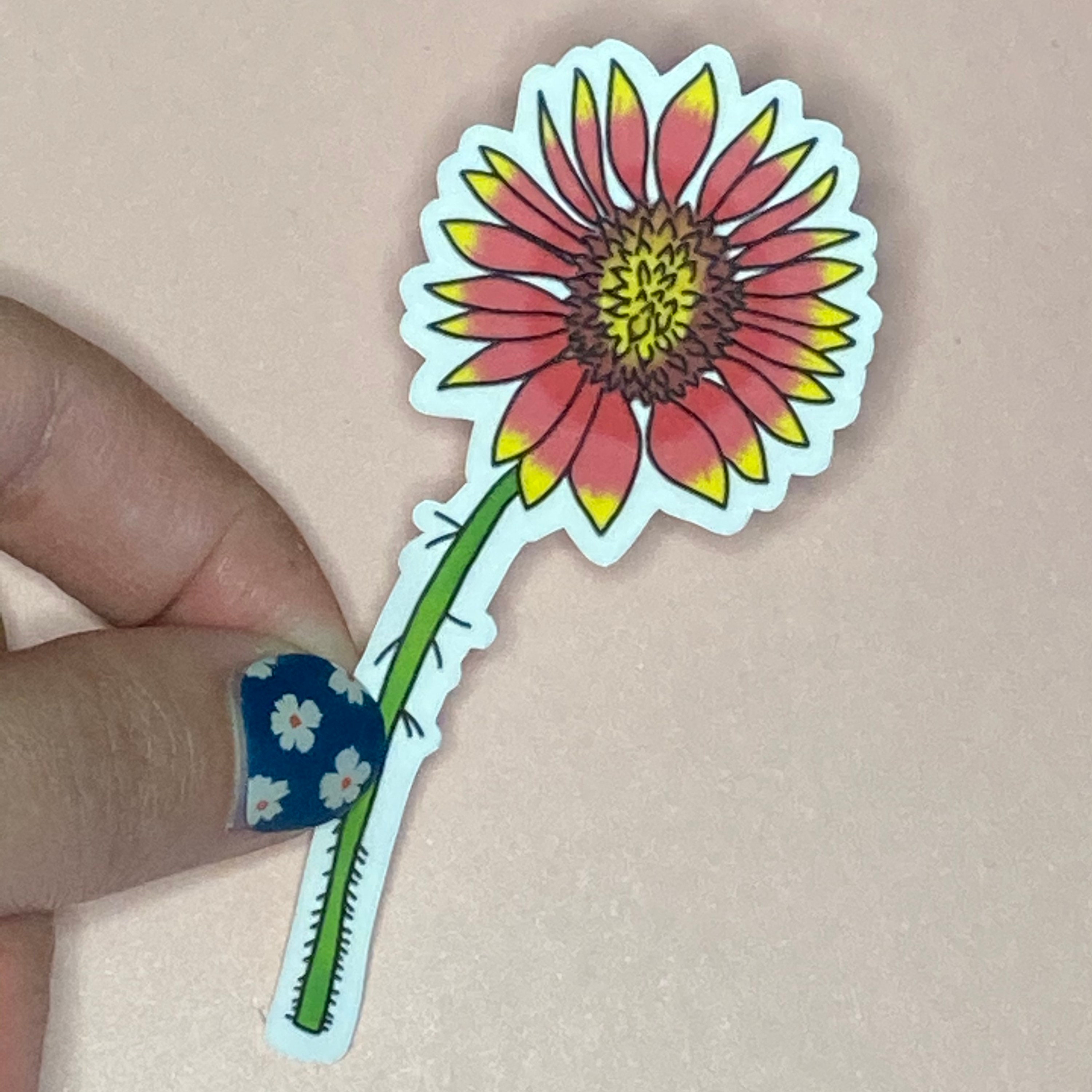 Blanket Vinyl Sticker Wild Flower Sticker Waterproof - Etsy UK